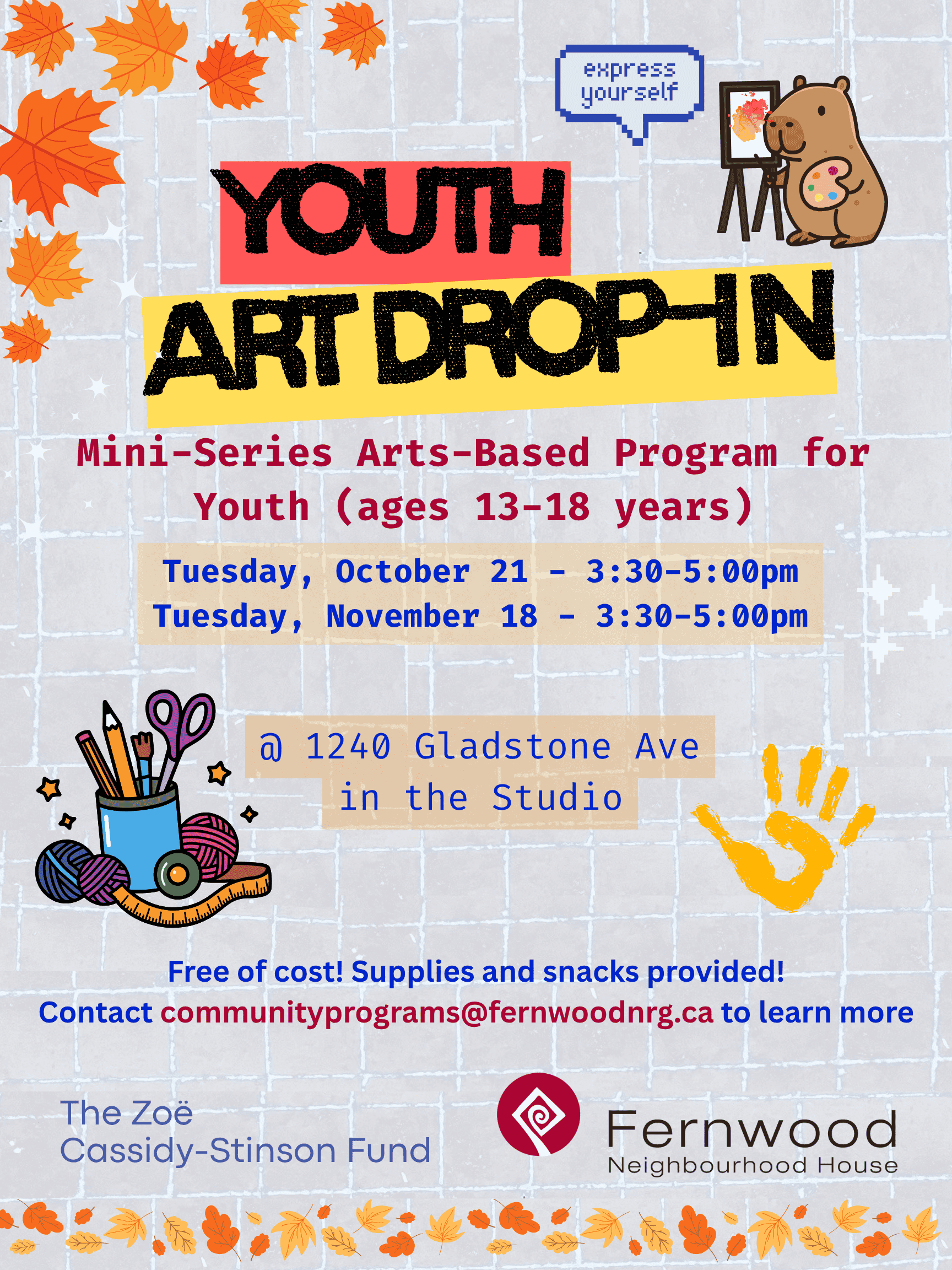 Fernwood NRG – Youth Art Drop-in